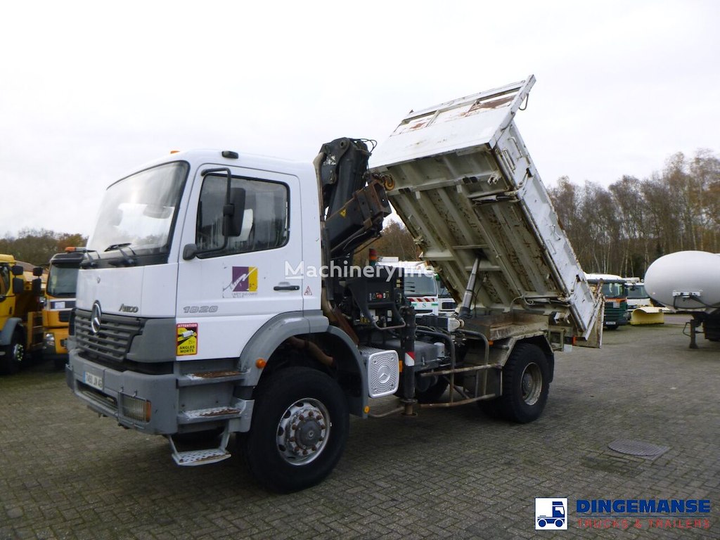 Mercedes-Benz Atego 1828 4x4 tipper + Hiab 166 B-2 CL pokretna dizalica