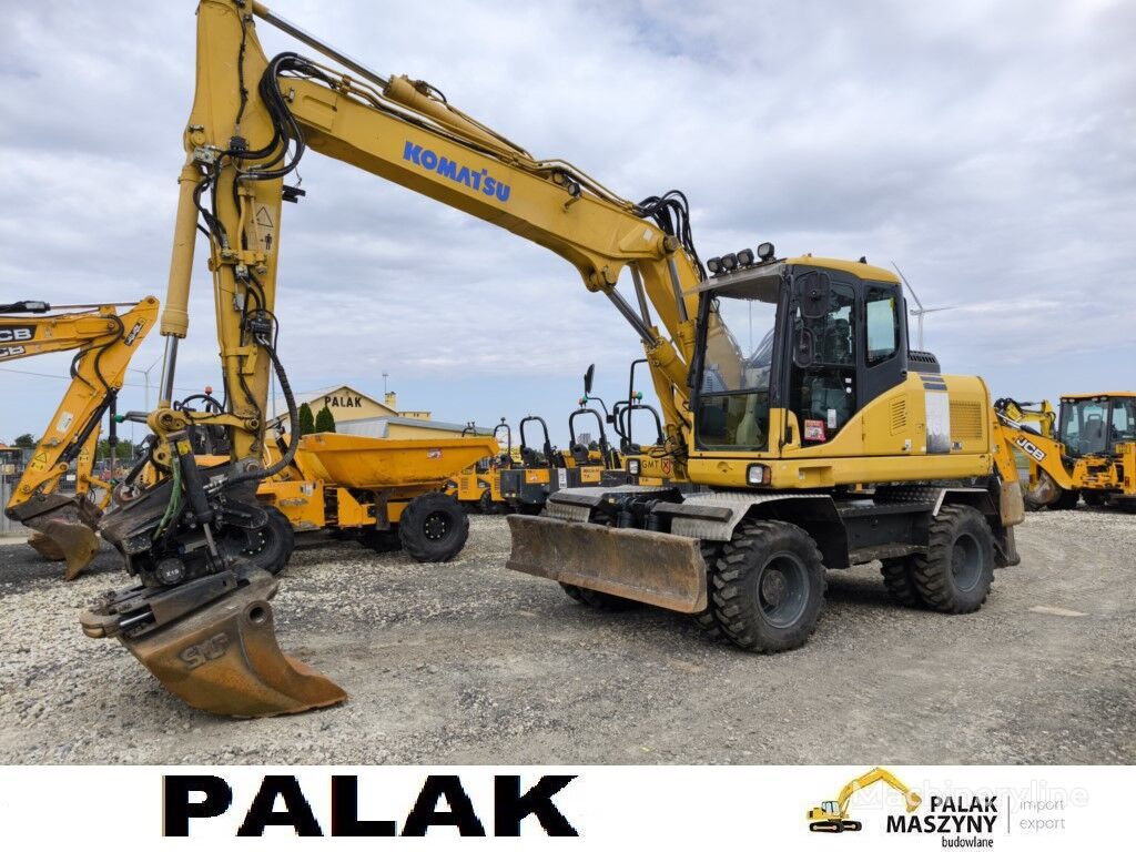 Komatsu Koparka kołowa PW 160-7 E +ROTATOR , 2009 rok bager točkaš