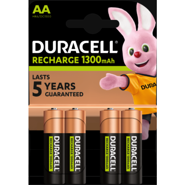 DURACELL Punjiva baterija AA NiMH 1300mAh R3 MN2400, 4 kom (cena po komadu)