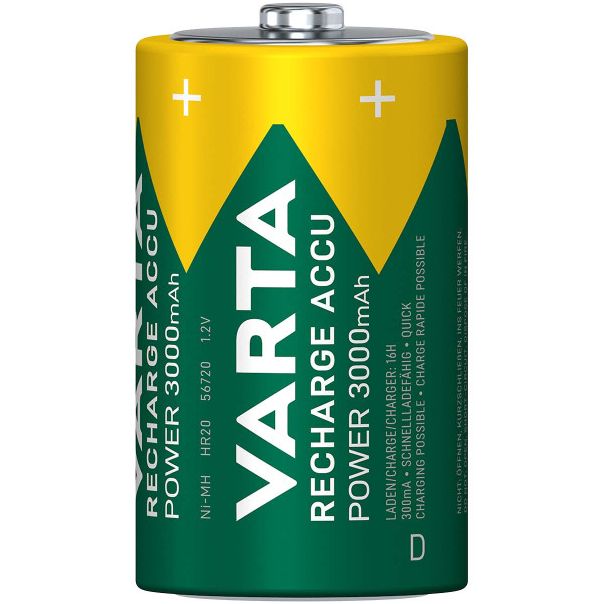 VARTA Punjiva baterija tip D 56720B HR20, NiMH 1.2V 3000mAh, 2 kom (cena po komadu)