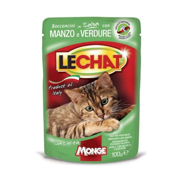 LECHAT Sos za mačke Govedina i povrće 100g