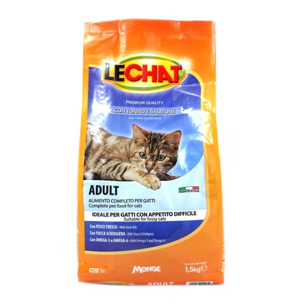 LECHAT Hrana za mačke Adult tuna i losos 1.5kg