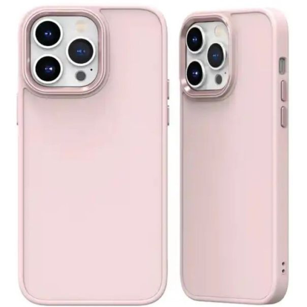 Maska za iPhone 13 UTP Shiny Lens Silicone MCTK41, roze