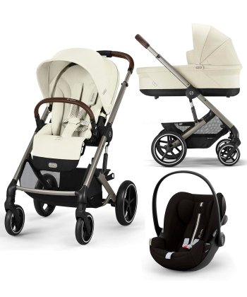 Cybex Balios Seashell S Lux kolica 3 u 1 sa auto sedištem Cloud G I-size - Moon Black