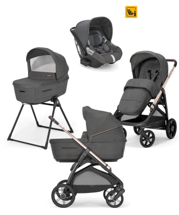 Inglesina kolica za bebe 3u1 Aptica Darwin Velvet Grey