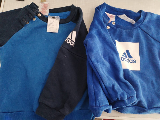 Dva adidas duksica 6-9m