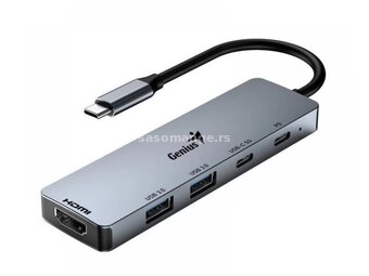 GENIUS UH-500 5-in-1 USB Hub srebrni