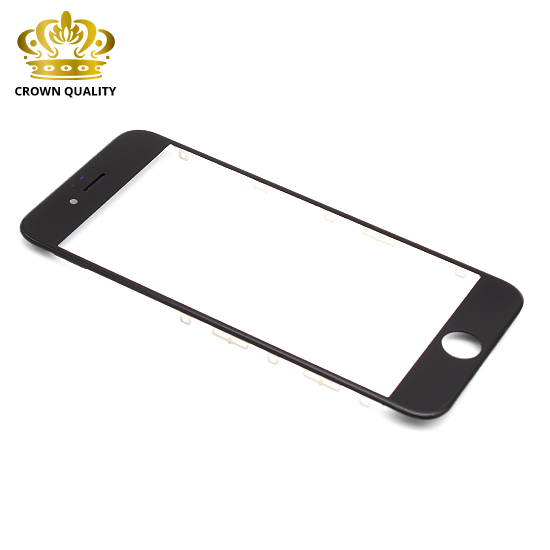 Staklo touchscreen-a za Iphone 6S + frame + OCA stiker (Crown Quality) black (MS)