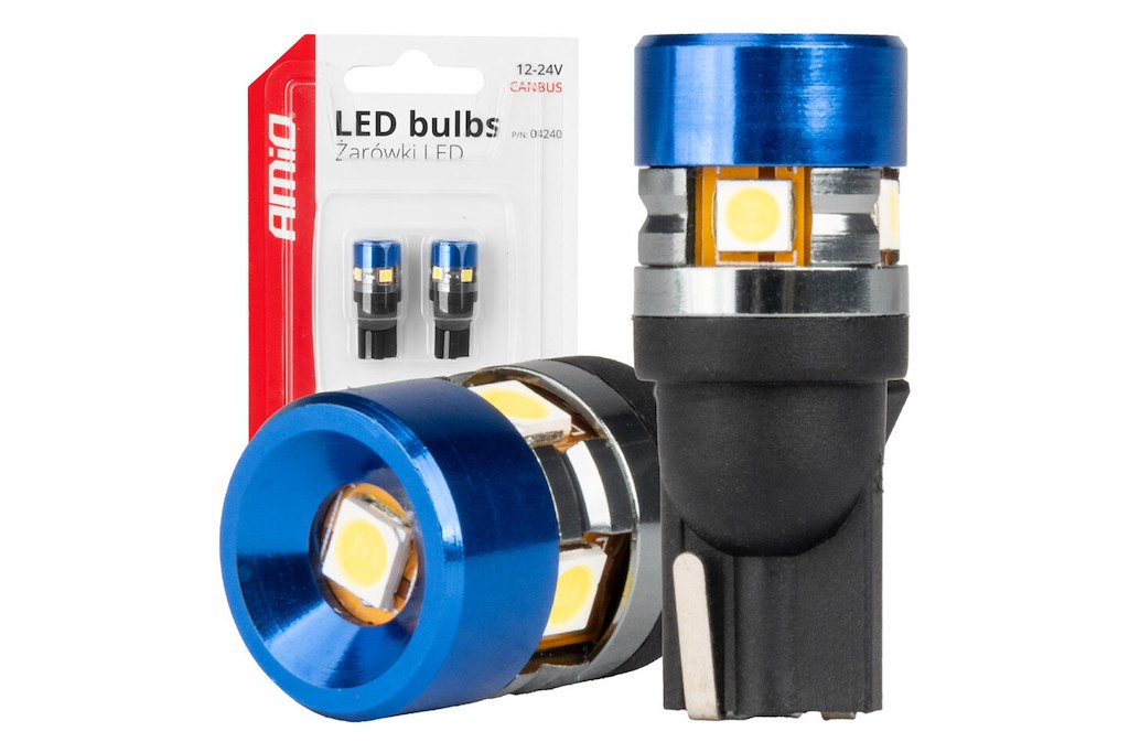 CANBUS LED sijalice T10 V5V 5SMD 3030 bela 12V 24V AMIO-04240 Proizvod nedelje