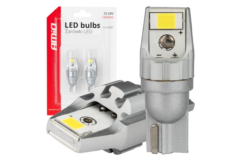 LED CANBUS sijalice T15 V16V 2SMD 3570 Bela 12V 24V AMIO-04257 Proizvod nedelje