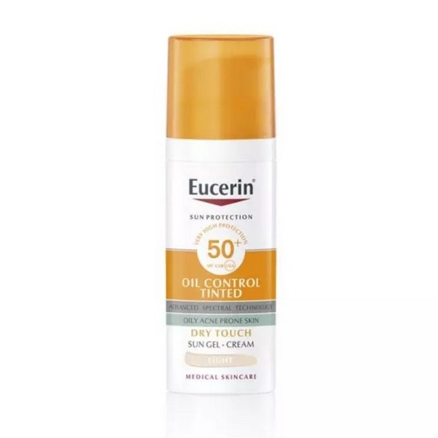 EUCERIN OIL CONTROL TONIRANI GEL-KREM ZA ZAŠTITU KOŽE OD SUNCA SPF 50+ SVETLA - Preparat za masnu kožu