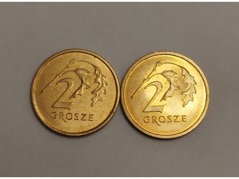 ** POLJSKA - 2 x 2 GROŠA 2019. ** - UNC