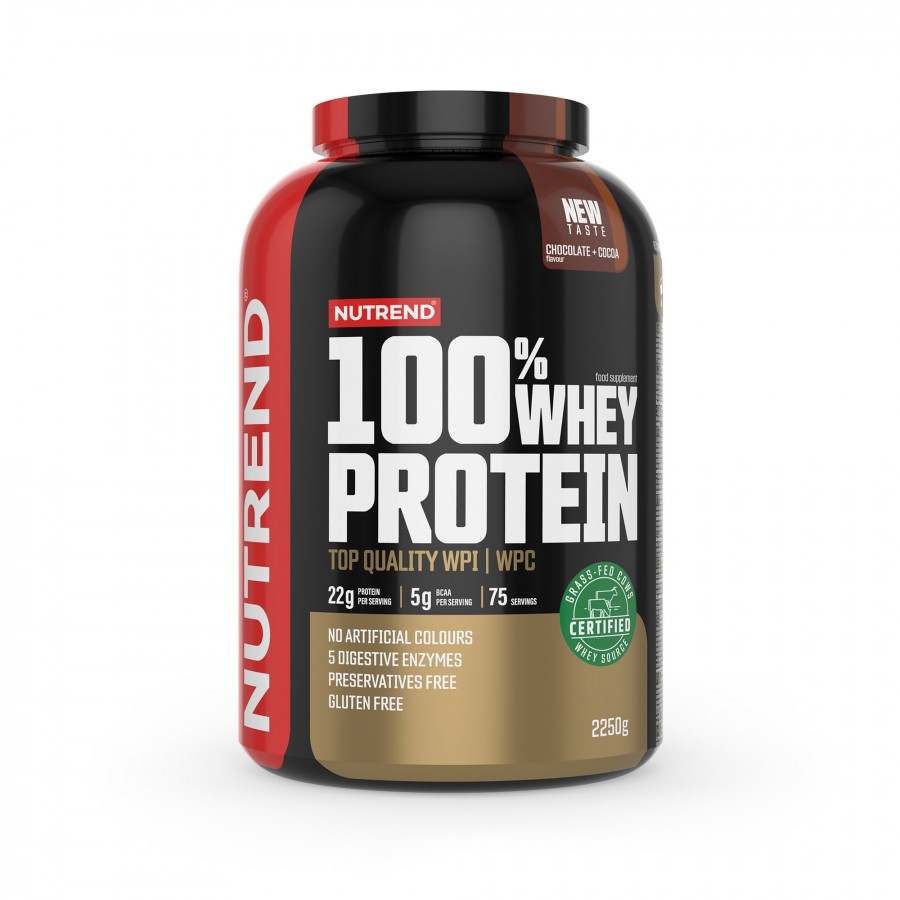 NUTREND 100% Whey protein 2250g Chocolate + Cocoa