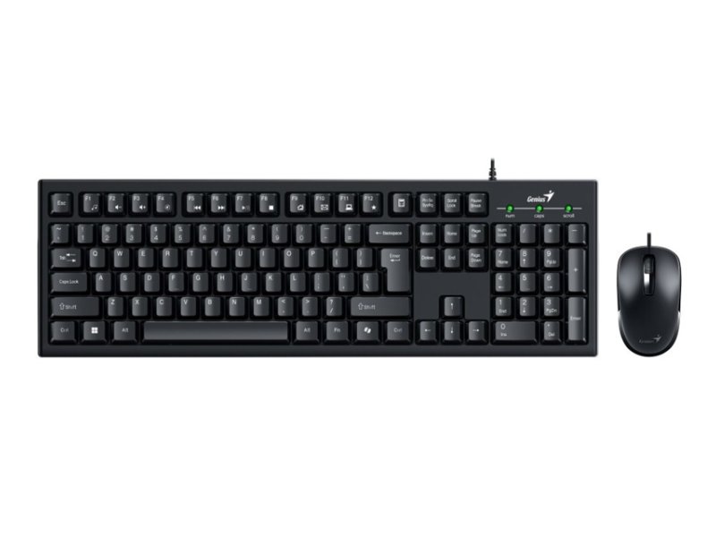 GENIUS KM-100SE USB YU CRNA TASTATURA+ USB CRNI MIŠ