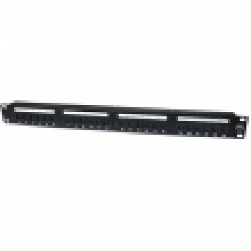 Patch panel 19"/0.5U sa 24 RJ-45 STP kat. 6A Shielded, ušteda prostora u reku 50%, dual Krone LSA & 110 IDC reglete, držač kablova sa zadnje strane sa buksnom za uzemljenje (SP6A-24-0.5U)