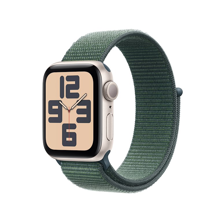 Apple Watch SE GPS (MXEH3QV/A) 40mm Starlight with Lake Green Sport Loop pametni sat