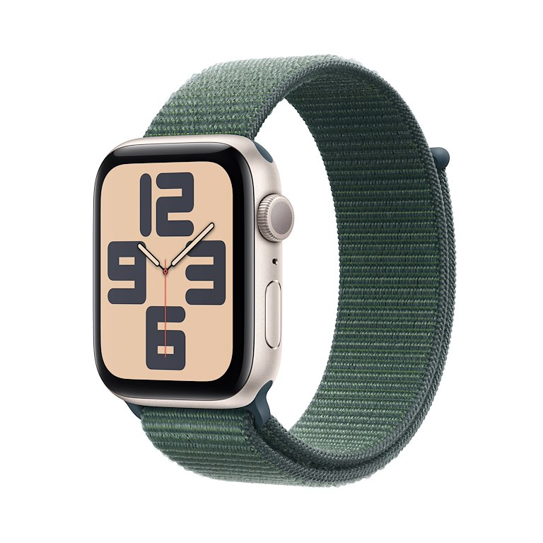 Apple Watch SE GPS (MXEW3QV/A) 44mm Starlight with Lake Green Sport Loop pametni sat