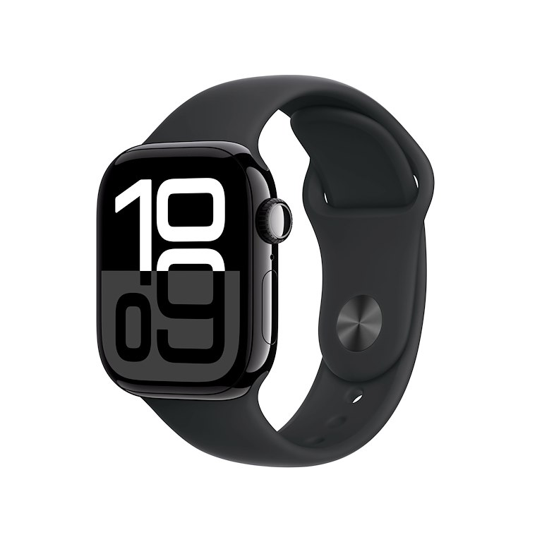 Apple Watch S10 GPS (MWWE3QV/A) 42mm S/M Jet Black with Black Sport Band pametni sat