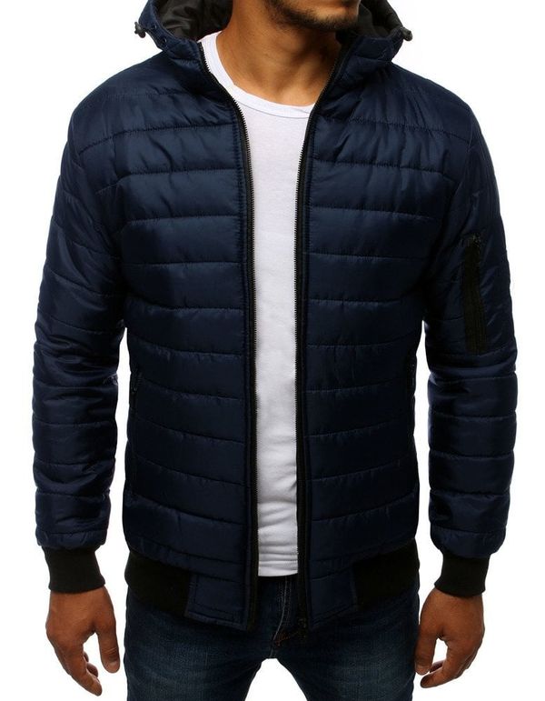 DSTREET KURTKA MĘSKA PIKOWANA BOMBER JACKET GRANATOWA