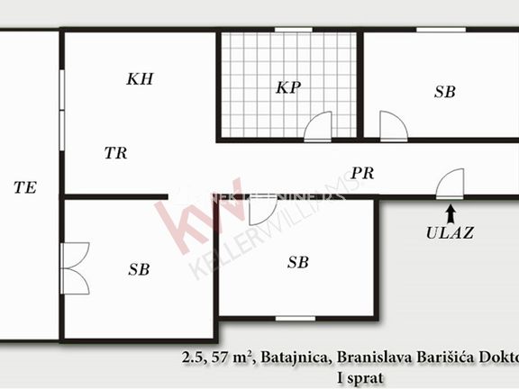 Stan 2.5, 57m2, Branislava Barišića Doktora (Beograd), 66000e