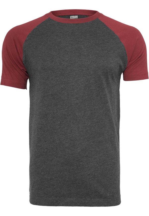 RAGLAN CONTRAST TEE CHA/BURGUNDY