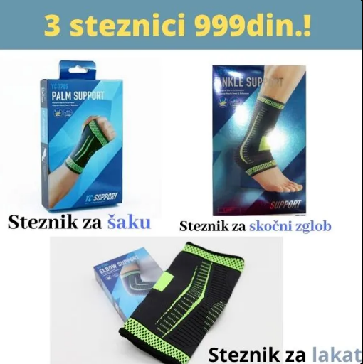 Steznici 3 za 1000din.! – za lakat, šaku i skočni zglob