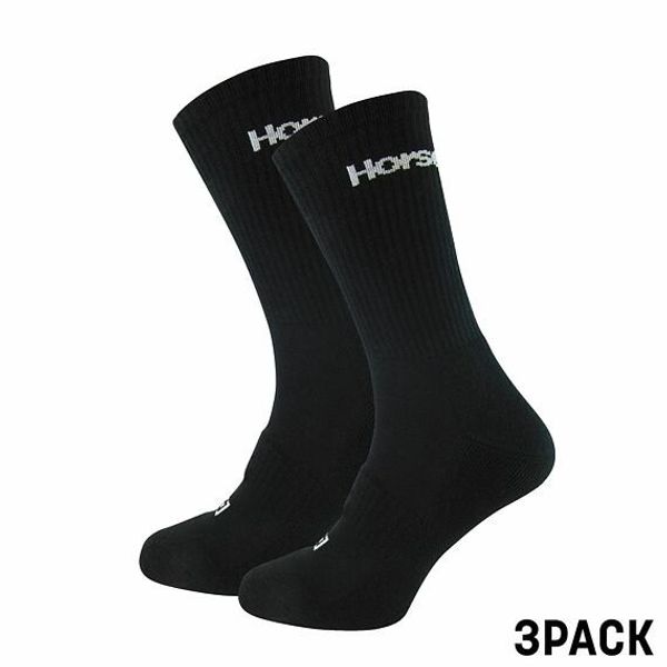 3PACK HORSEFEATHERS SOCKS BLACK