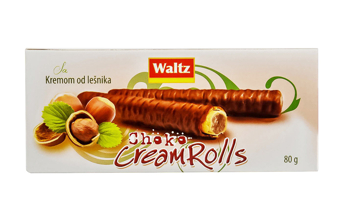 WALTZ CHOCO ROLLS LESNIK 80G