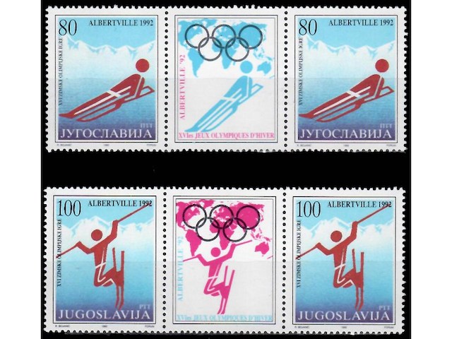 BA-ZOI ALBERTVIL 1992 NIZ SA VINJETOM
