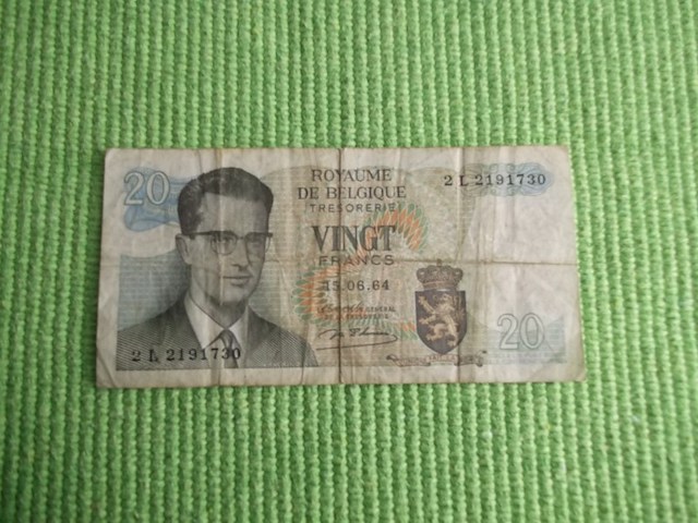 20 belgijskih Franaka 1963.