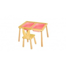 HANAH HOME Table and Chair Pink Sto i stolica za decu