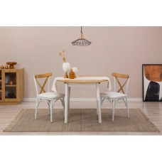 HANAH HOME Trpezarijski sto i stolice Oliver Oak White