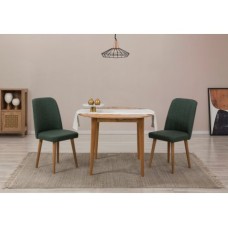 HANAH HOME Trpezarijski sto i stolice Vina 1070 Atlantic Pine Green