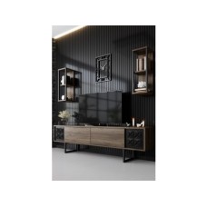 HANAH HOME TV polica Black Line Walnut Black (618BLY1141)