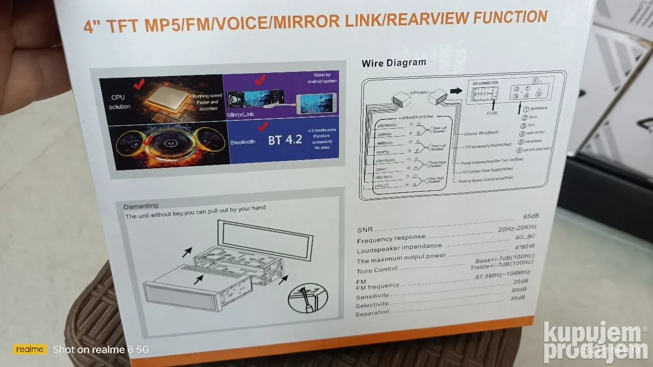 Auto radio Multimedija MP5 plejer 4013 PERVOI