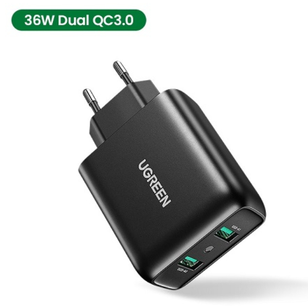 USB brzi punjač 3.0 2xUSB 36W UGREEN CD161