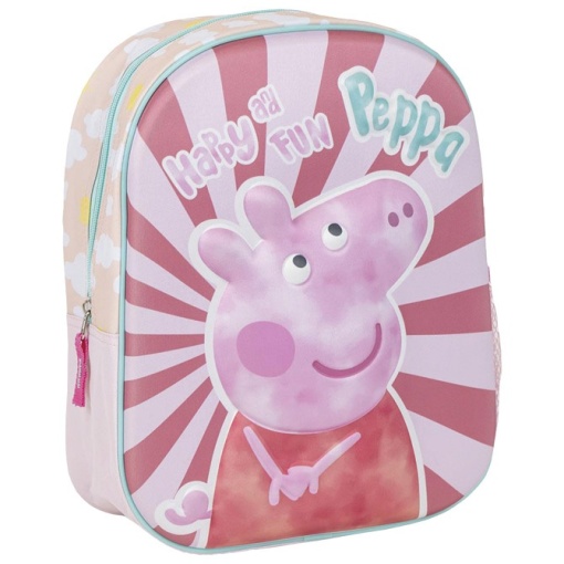 Ranac predškolski 3D Peppa Pig Cerda roze