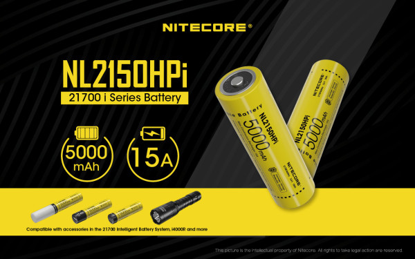 Baterija 21700 NITECORE NL2150HPi (5000mAh) LI-ION BATTERY 6952506493715