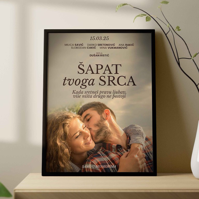 ŠAPAT TVOGA SRCA – PERSONALIZOVAN FILMSKI POSTER