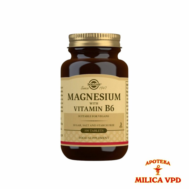 Solgar Magnezijum sa Vitaminom B6 A100