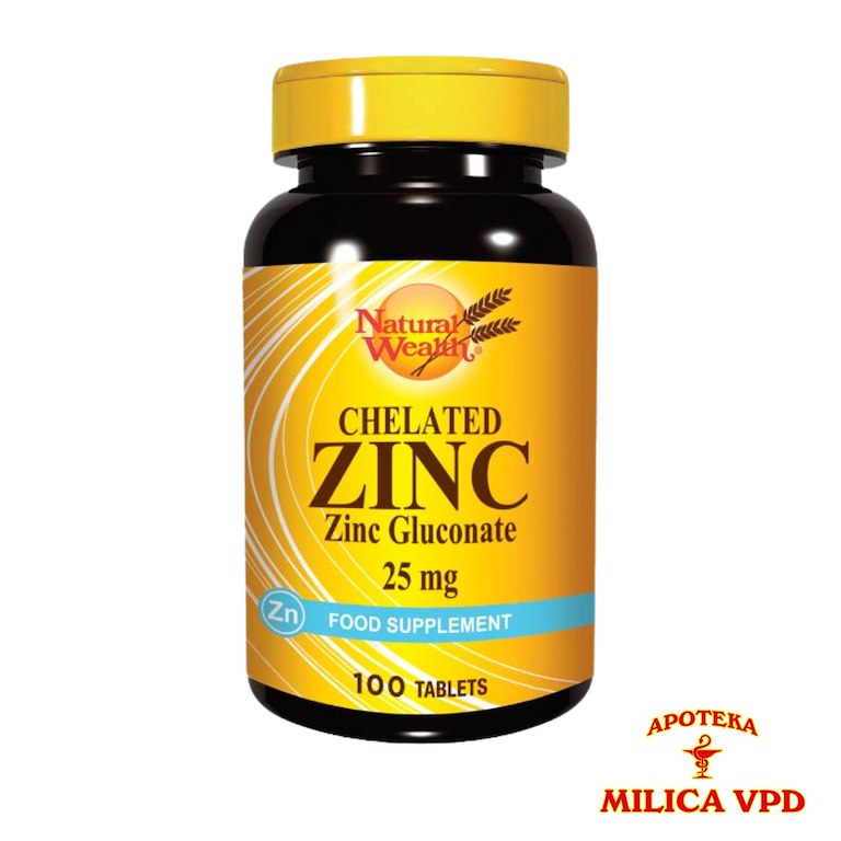 Natural Wealth Helirani cink 25mg tablete A 100