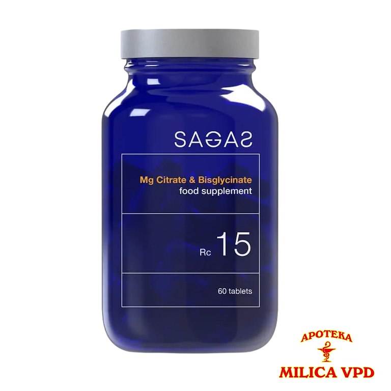 SAGAS RC 15 MG CITRATE & BISGLYCINATE TBL A60