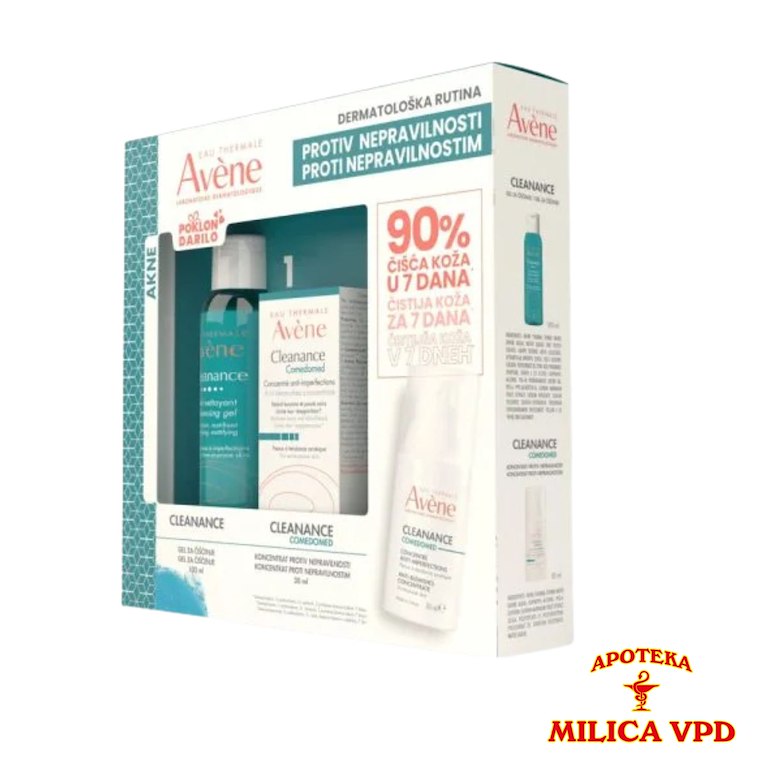 Avene Cleanance Comedomed koncentrat 30ml + Avene Cleanance gel za čišćenje 100ml gratis Promo set