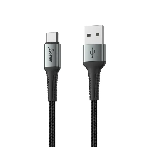 USB data kabl Superior SU-K104 Fast 27W 3A USB A na Type C 1m crni (MS)