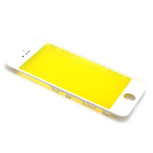 Staklo touchscreen-a za iPhone 5S sa frejmom white (MS)