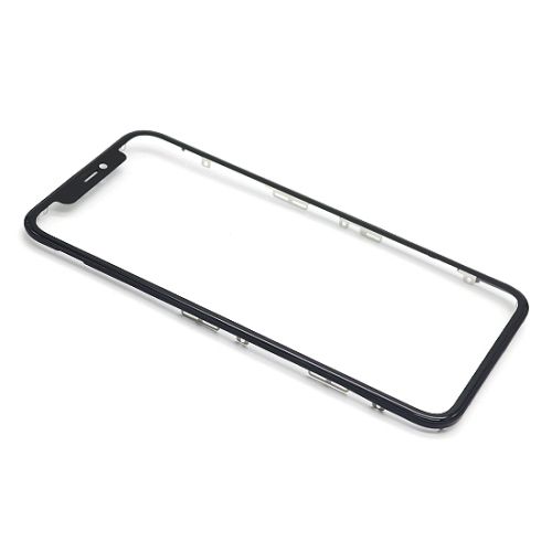 Staklo touchscreen-a za iPhone 11 + frame + OCA stiker black (MS)