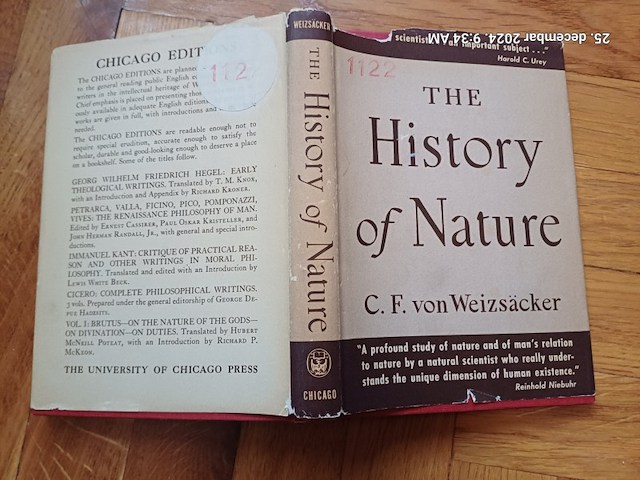 Carl Friedrich Von Weizsacker, THE HISTORY OF NATURE