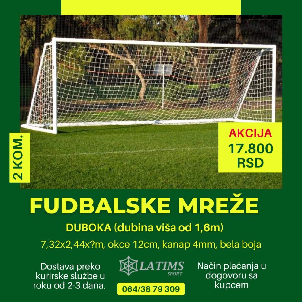 Mreže za fudbalske golove – duboka