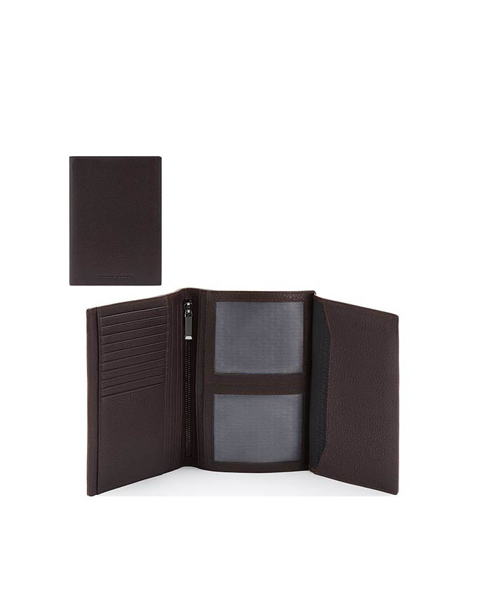 NOVČANIK V ZIP BUSINESS 21 POCKETS DARK BROWN Porsche design