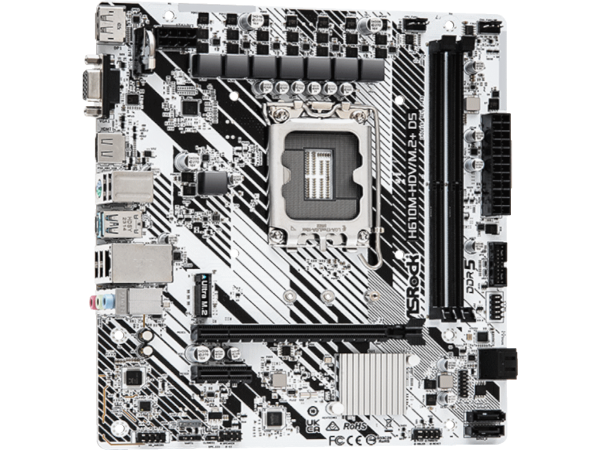 ASROCK Matična ploča H610M-HDVM.2+ D5 LGA1700 (90-MXBM50-A0UAYZ)